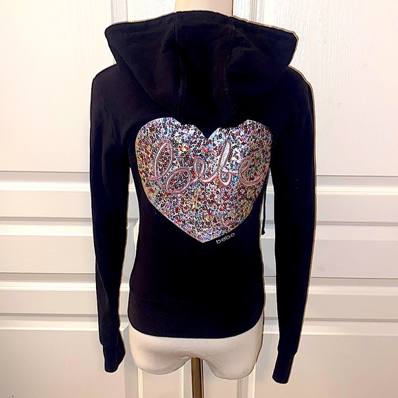 bebe | Tops | Bebe Bling Zip Up Hoodie | Poshmark